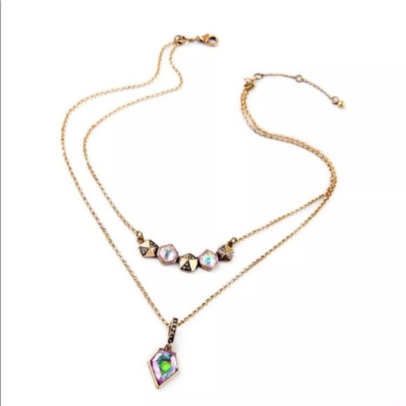 Jewelry | Geometric Multi Color Rhinestone Necklace | Poshmark